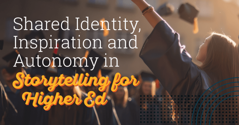 Shared Identity, Inspiration and Autonomy in Storytelling for Higher Ed
